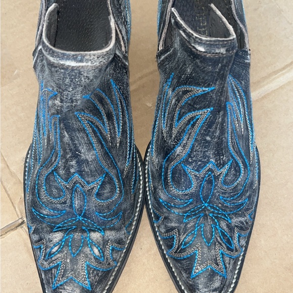 Roper | Shoes | Roper Womens Black And Blue Western Boots | Poshmark